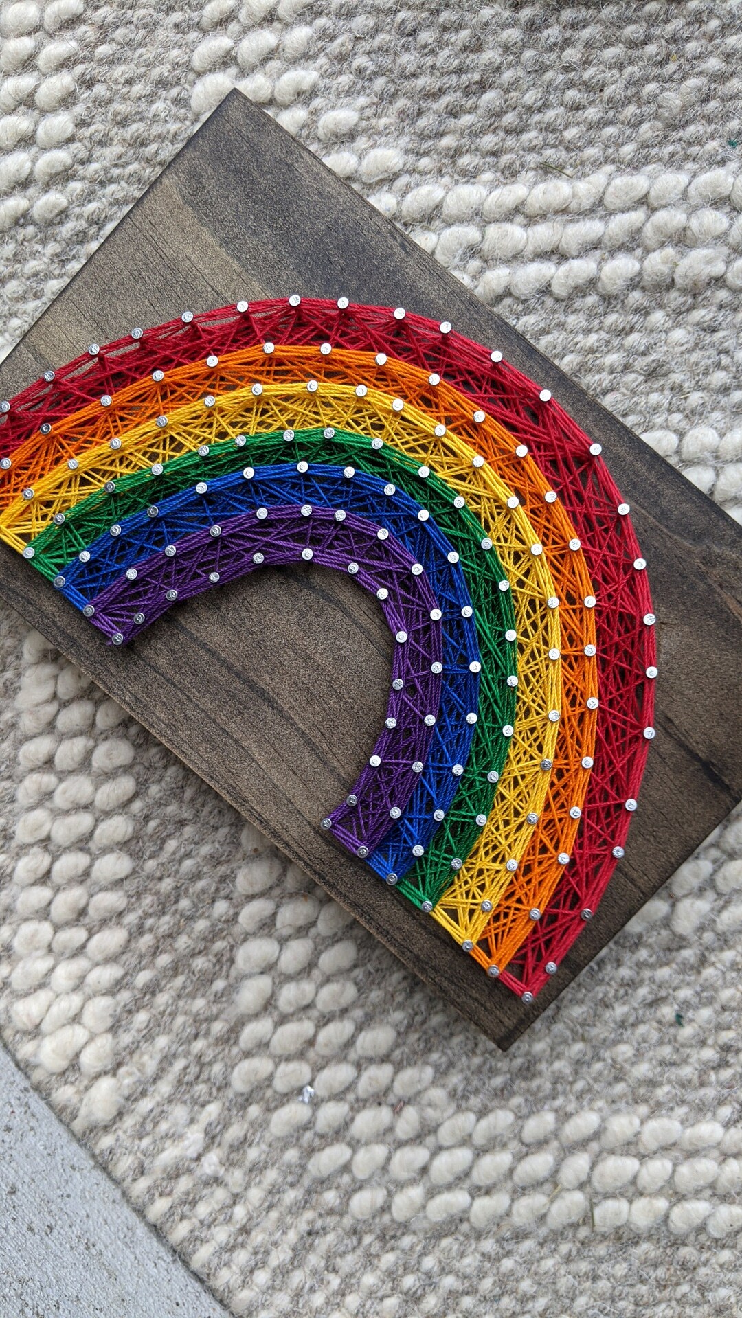 Rainbow String Art Rainbow Sign Ready to Ship - Etsy