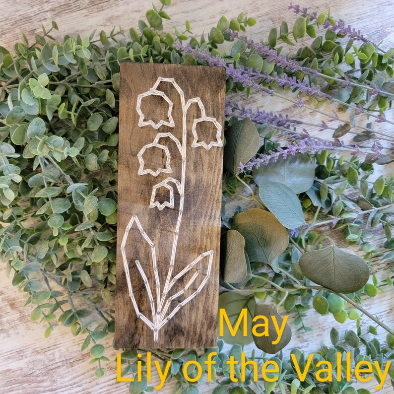 Birth Month Flower Flower String Art Fresh Flowers Sign - Etsy