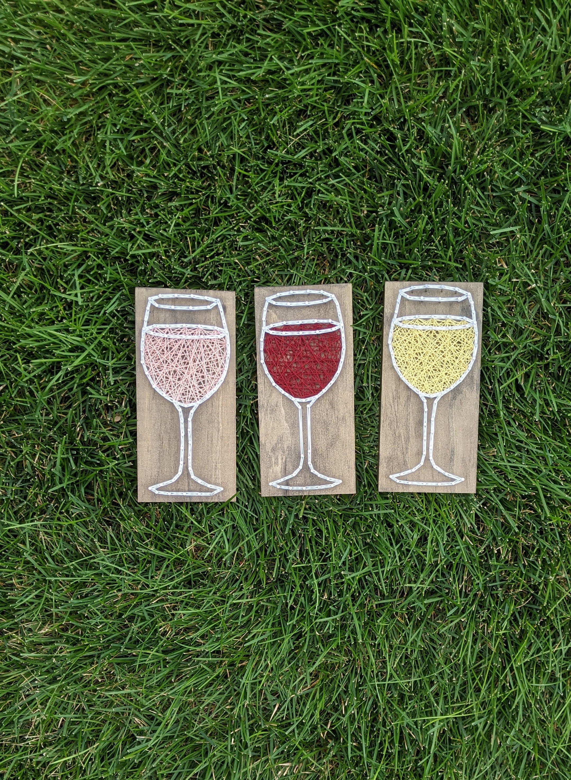 Wine String Art Flight of Wine Sign Wine Lover Wino Sign | Etsy