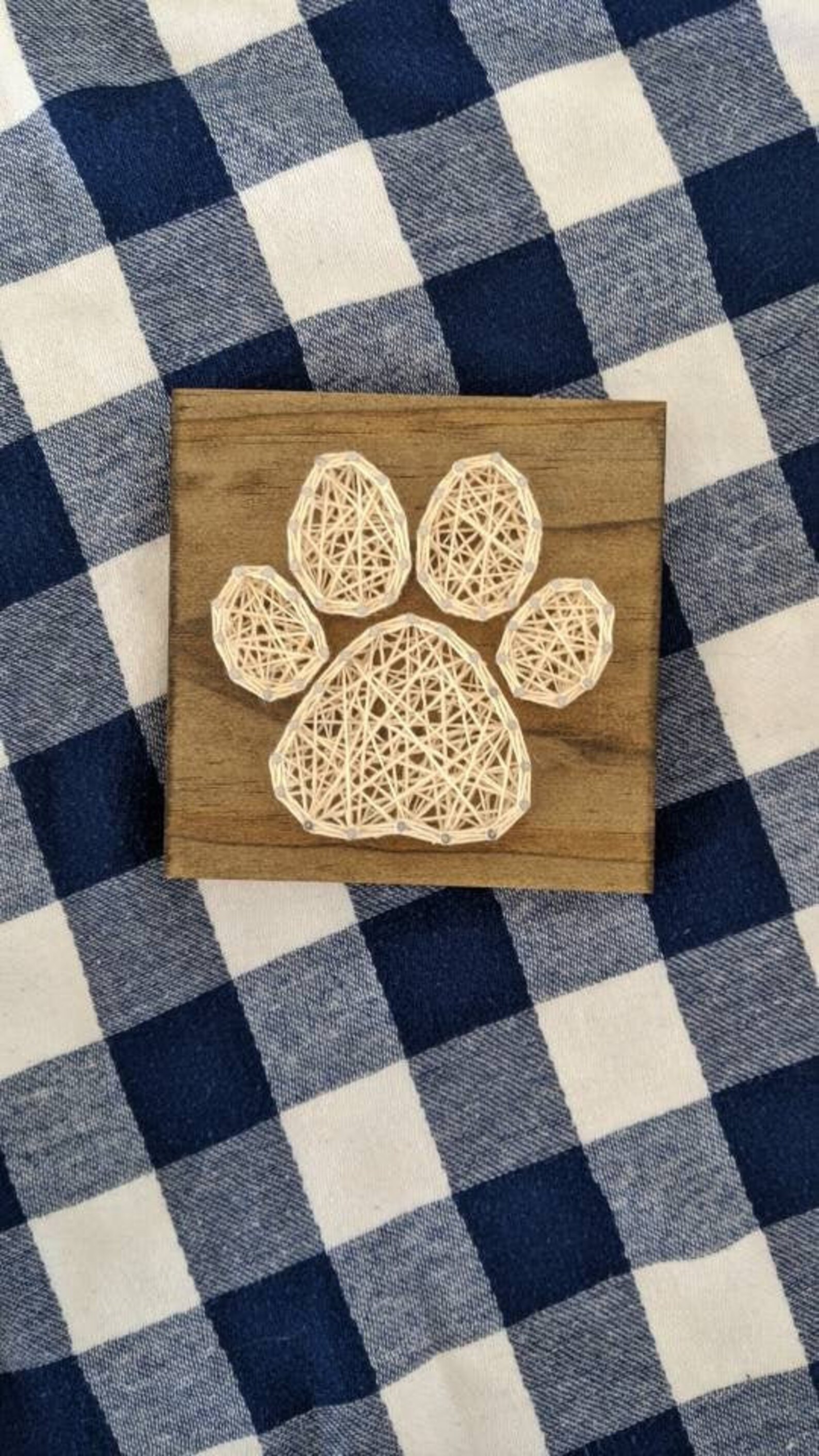 DIY String Art Kit Paw Print String Art DIY Kit String - Etsy