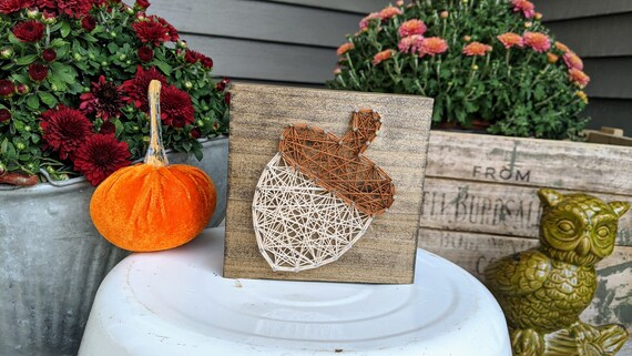 Acorn String Art Fall String Art Fall Sign Fall Decor | Etsy