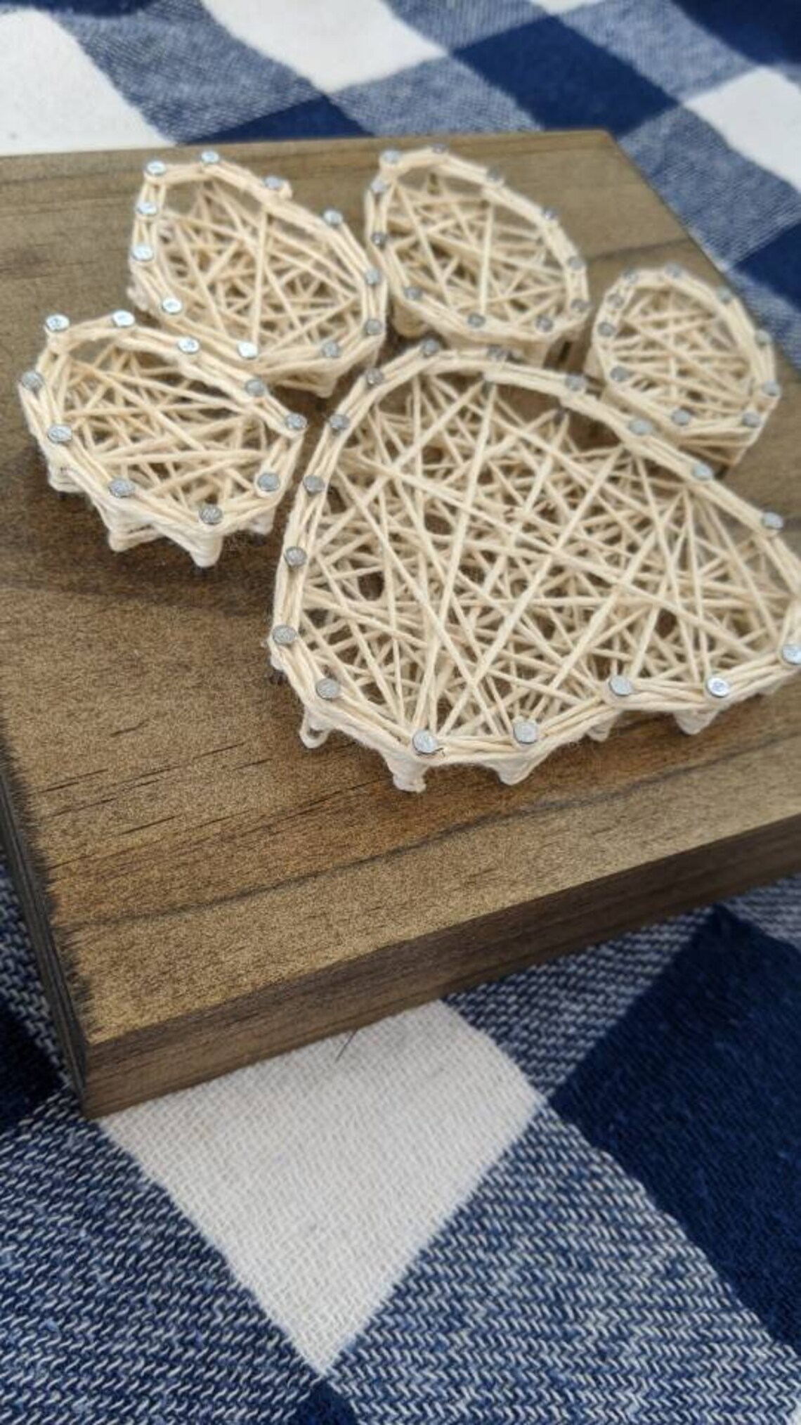 DIY String Art Kit Paw Print String Art DIY Kit String - Etsy