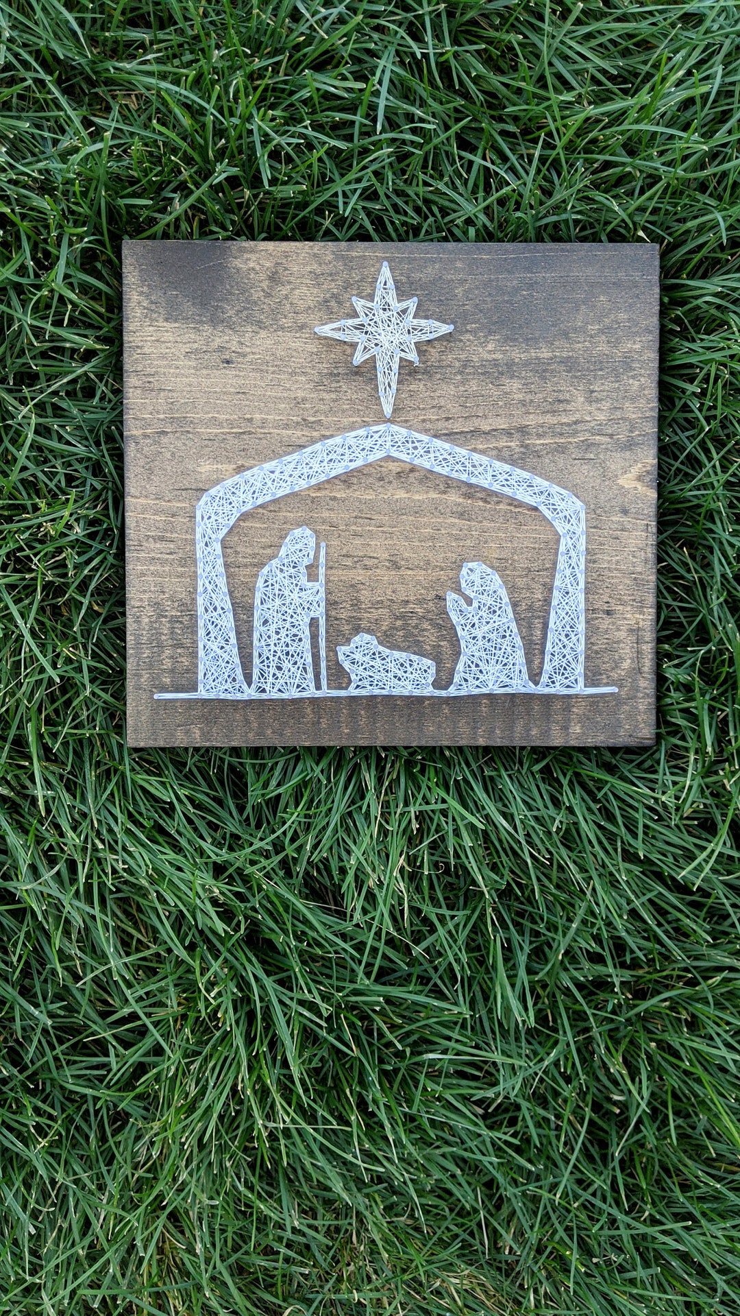 Nativity Sign Nativity String Art Manger Scene Manger String Art Made ...