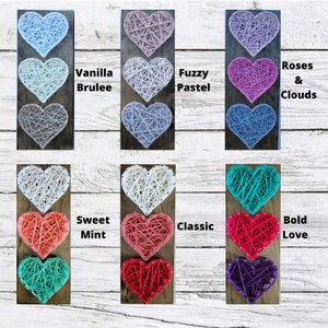 DIY KIT Trio of Hearts Mini Heart String Art Heart Art - Etsy