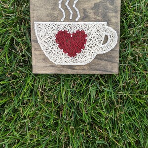 Coffee Cup String Art Made to Order Coffee Lover Sign | Etsy