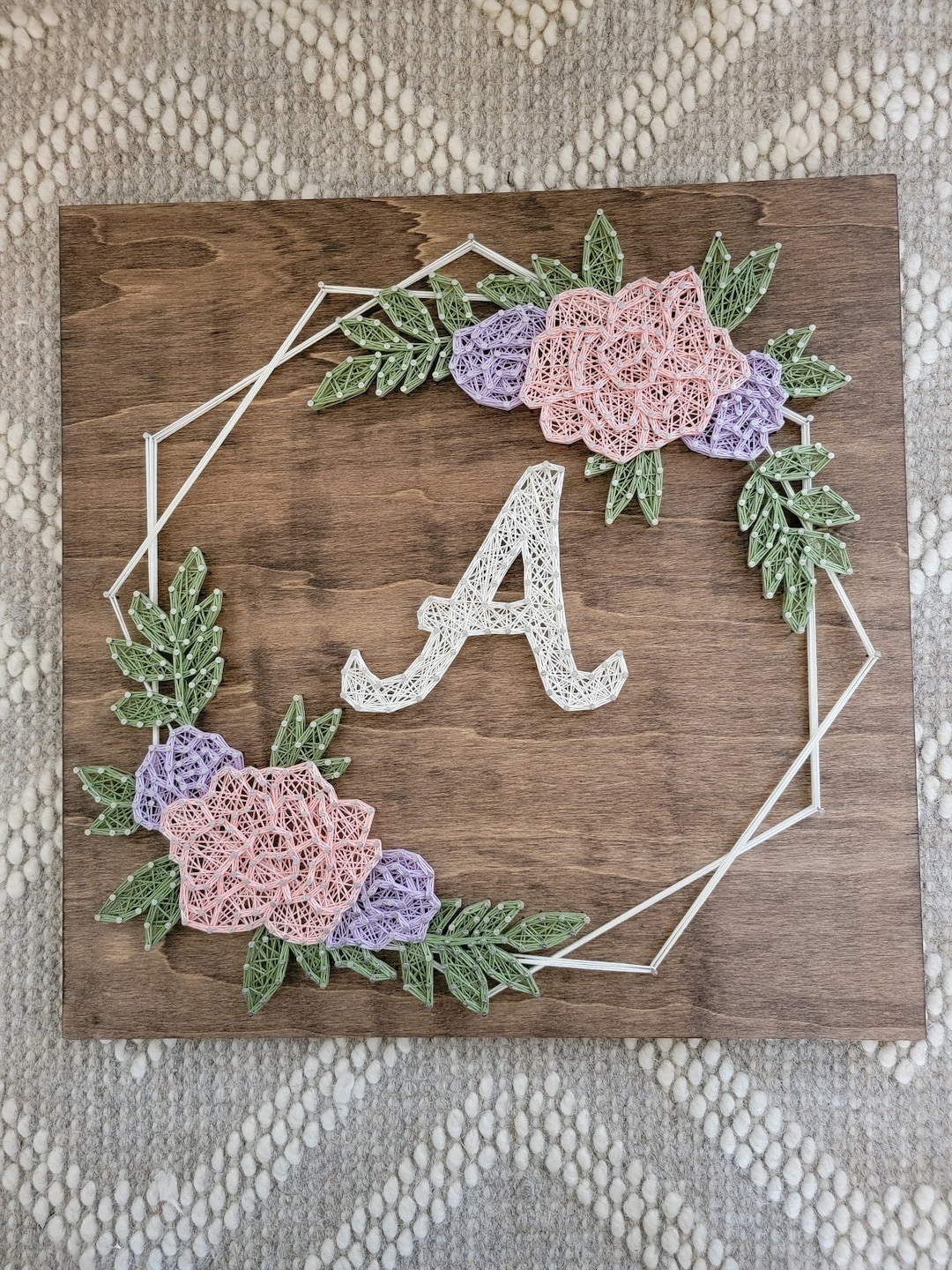Custom Initial Sign - String Art Design - Unique Wedding Gift ...