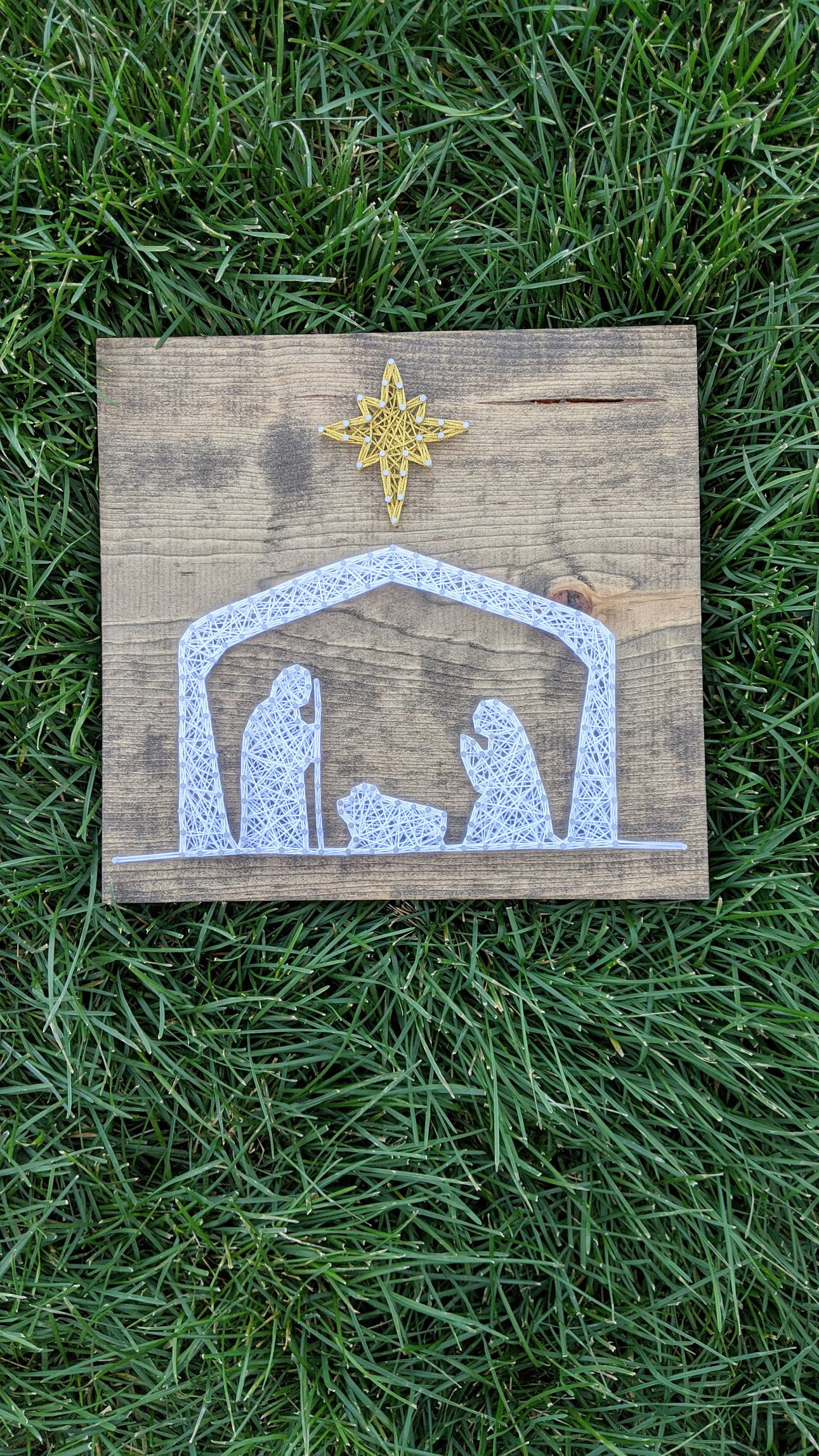 Nativity Sign Nativity String Art Manger Scene Manger - Etsy