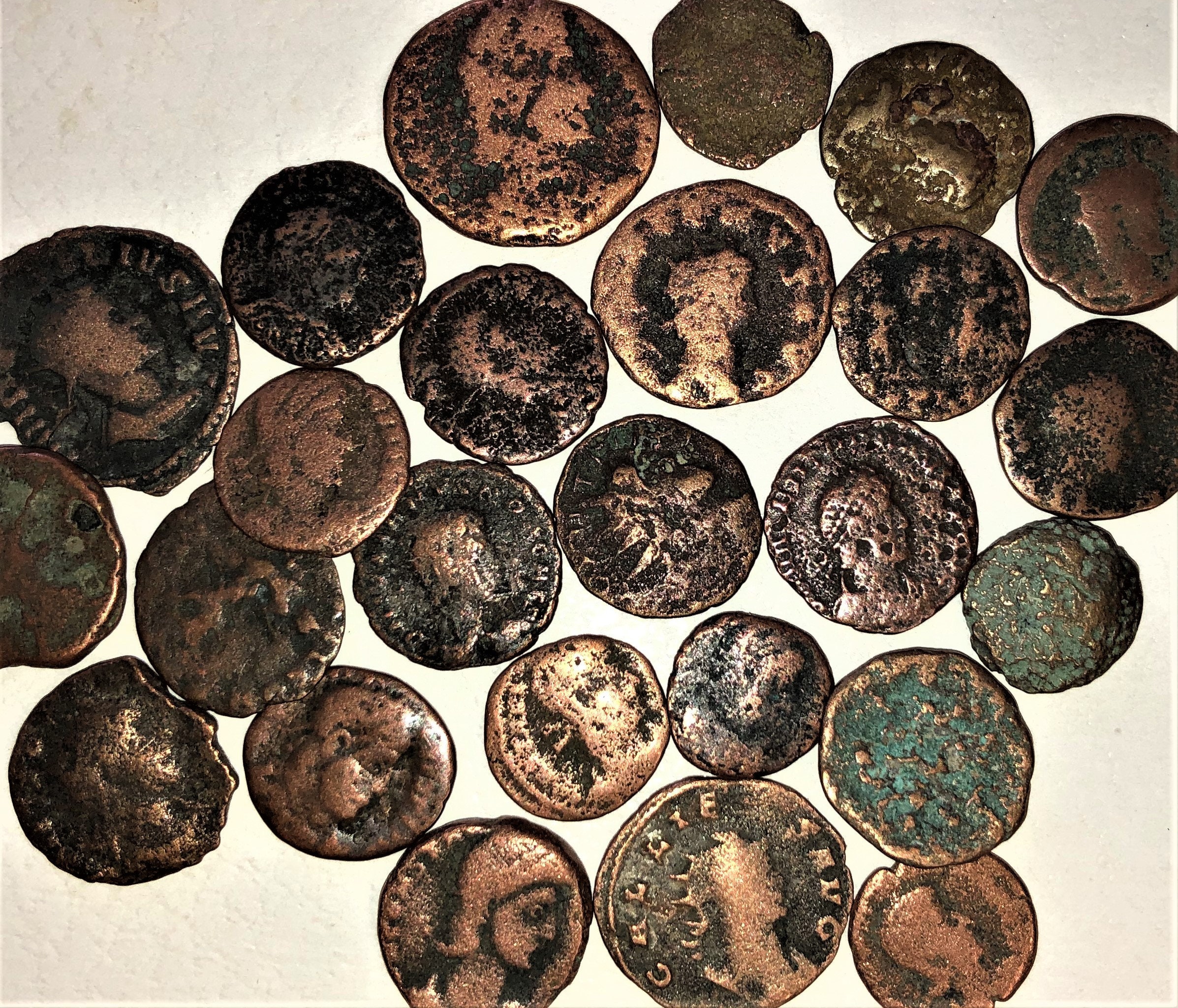 10 Genuine Cleaned Roman Coins - Mostly Constantine the Great (the ...