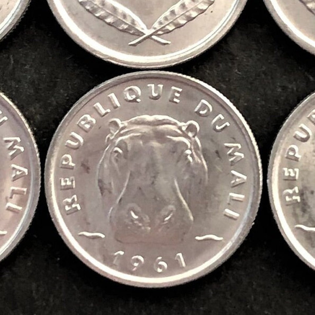 Hippo / Hippopotamus Head 1961 Coin of Mali (formerly Africa's Richest ...