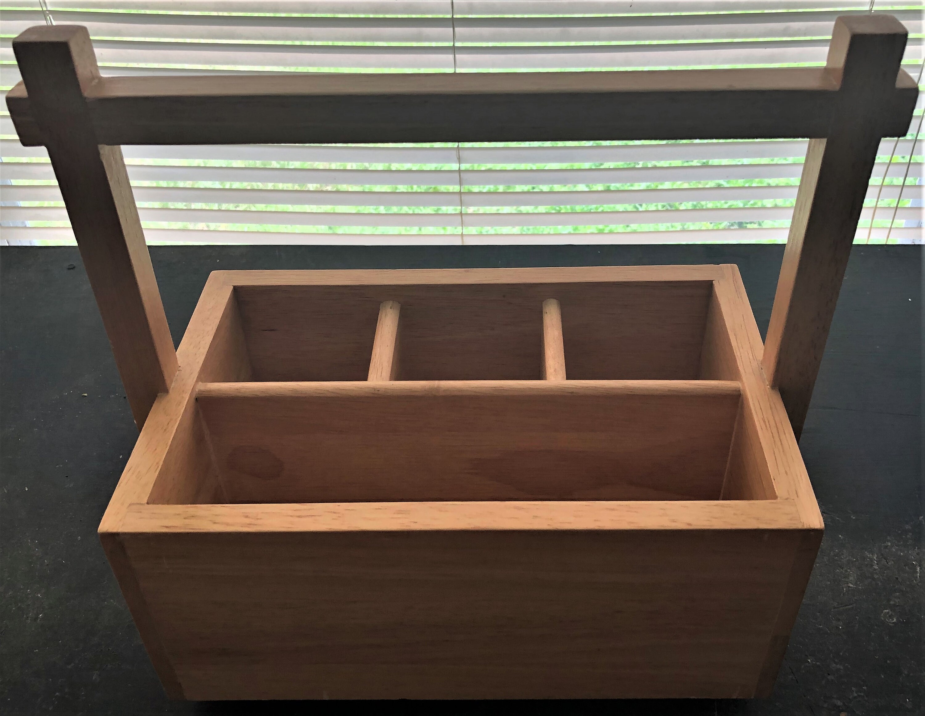 Glued and Mortised Wooden Carry-all for Tools, Flowers, Toys Etc ...