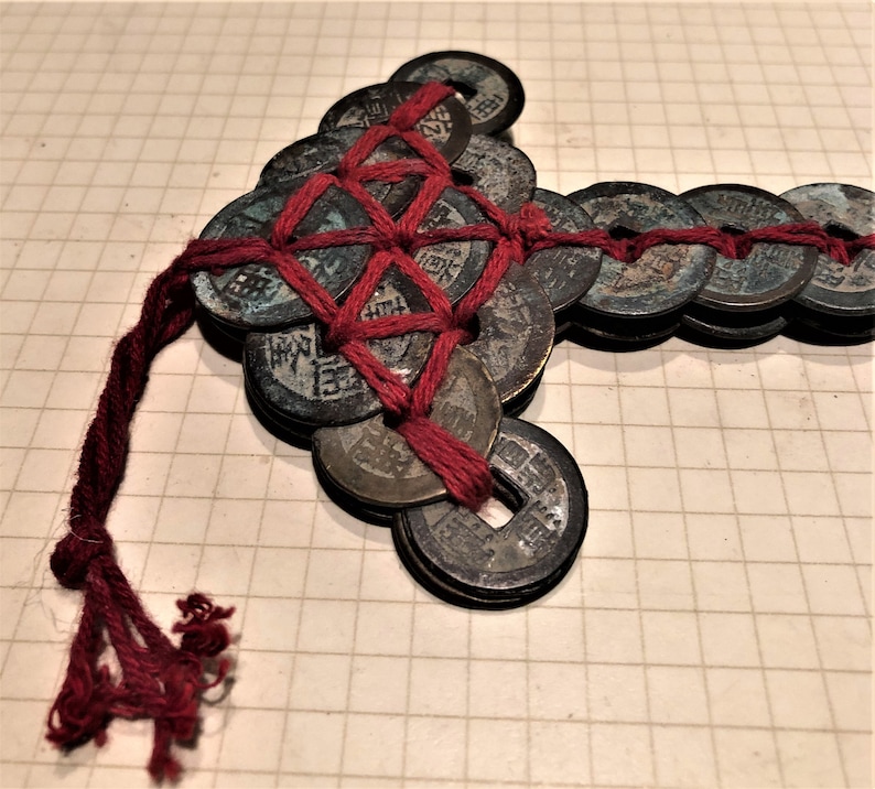 Feng Shui Talisman & Good Luck Genuine Money Sword chinese Coins of the ...