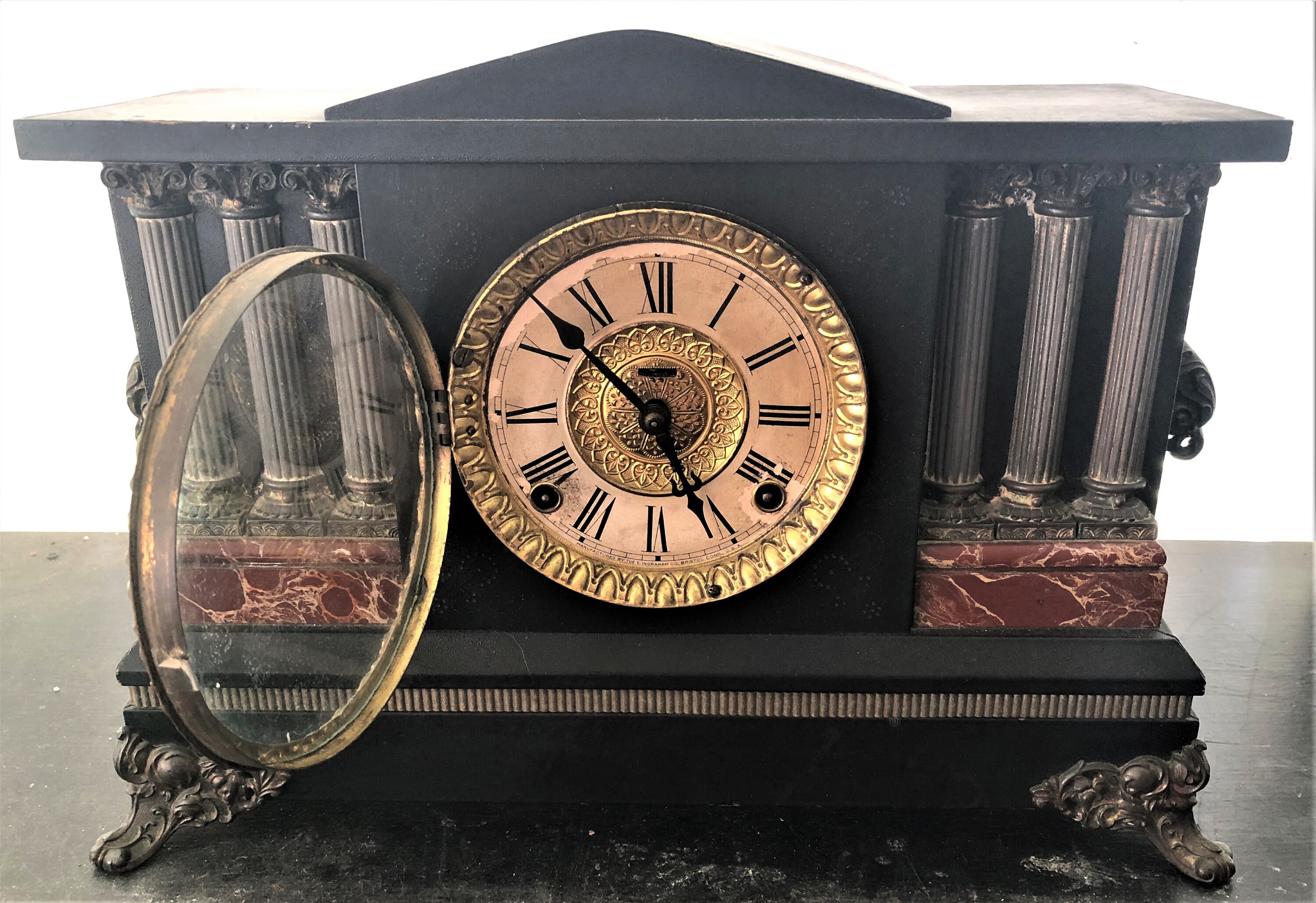 Elias Ingraham Mantle Clock With Unique? Design but With Elements of ...