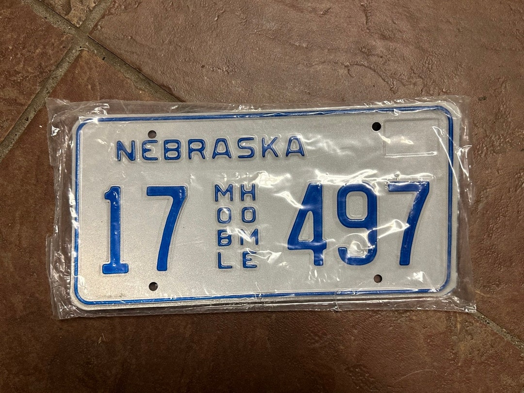 RARE Vintage Nebraska Mobile Home License Tags Plate 1993-1995 New ...