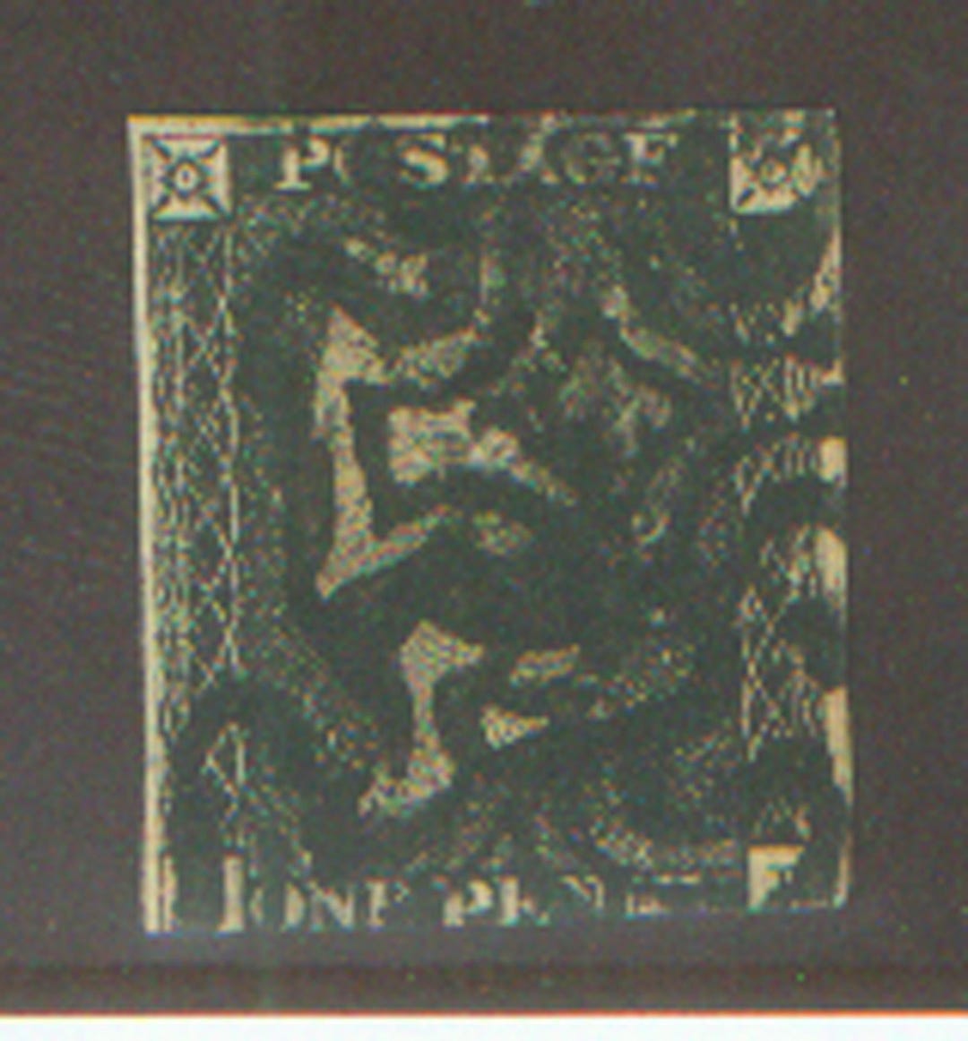 Worlds 1st Adhesive Postage Stamp (genuine) - the Penny Black Encased ...