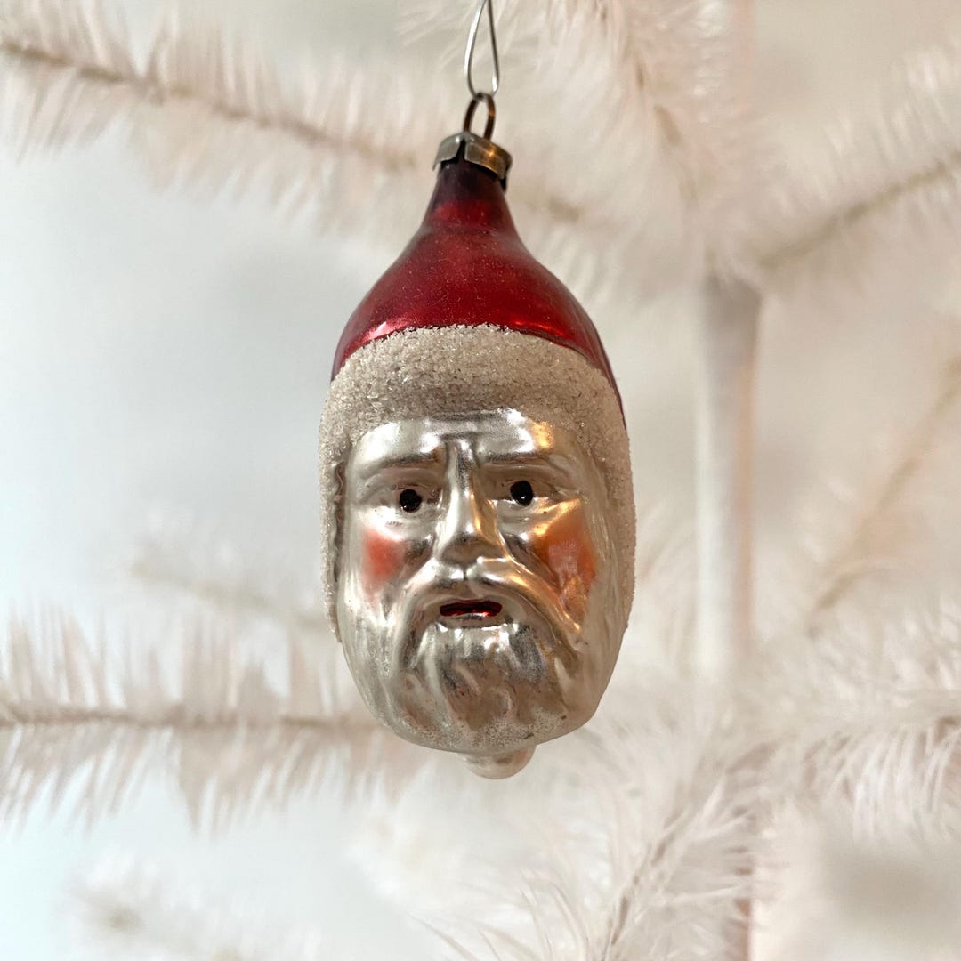 Vintage Santa Head Ornament - Etsy