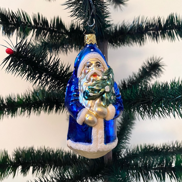 Blue Santa - Etsy