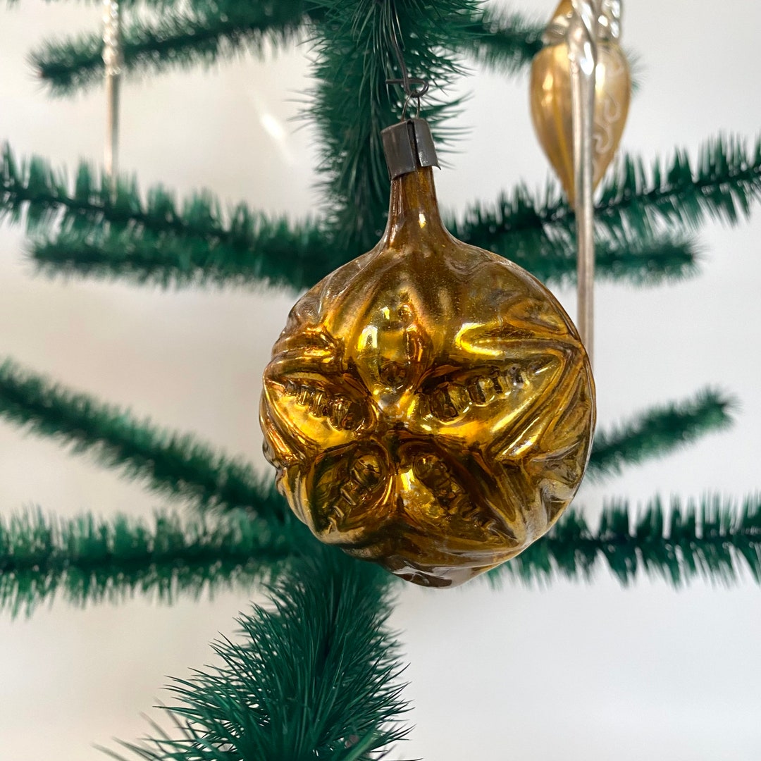 Large Antique Gold Ornament - Etsy