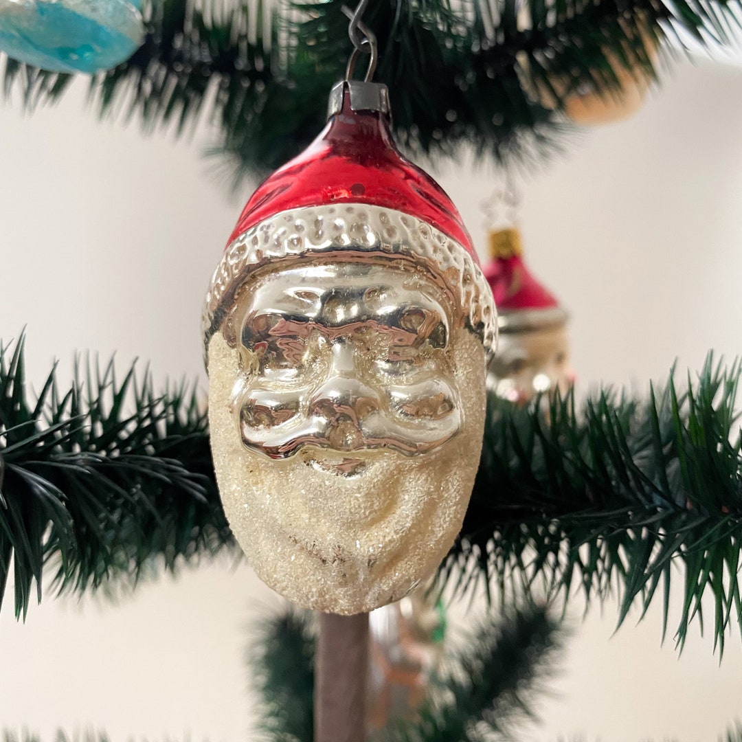 Vintage Santa Head Ornament - Etsy