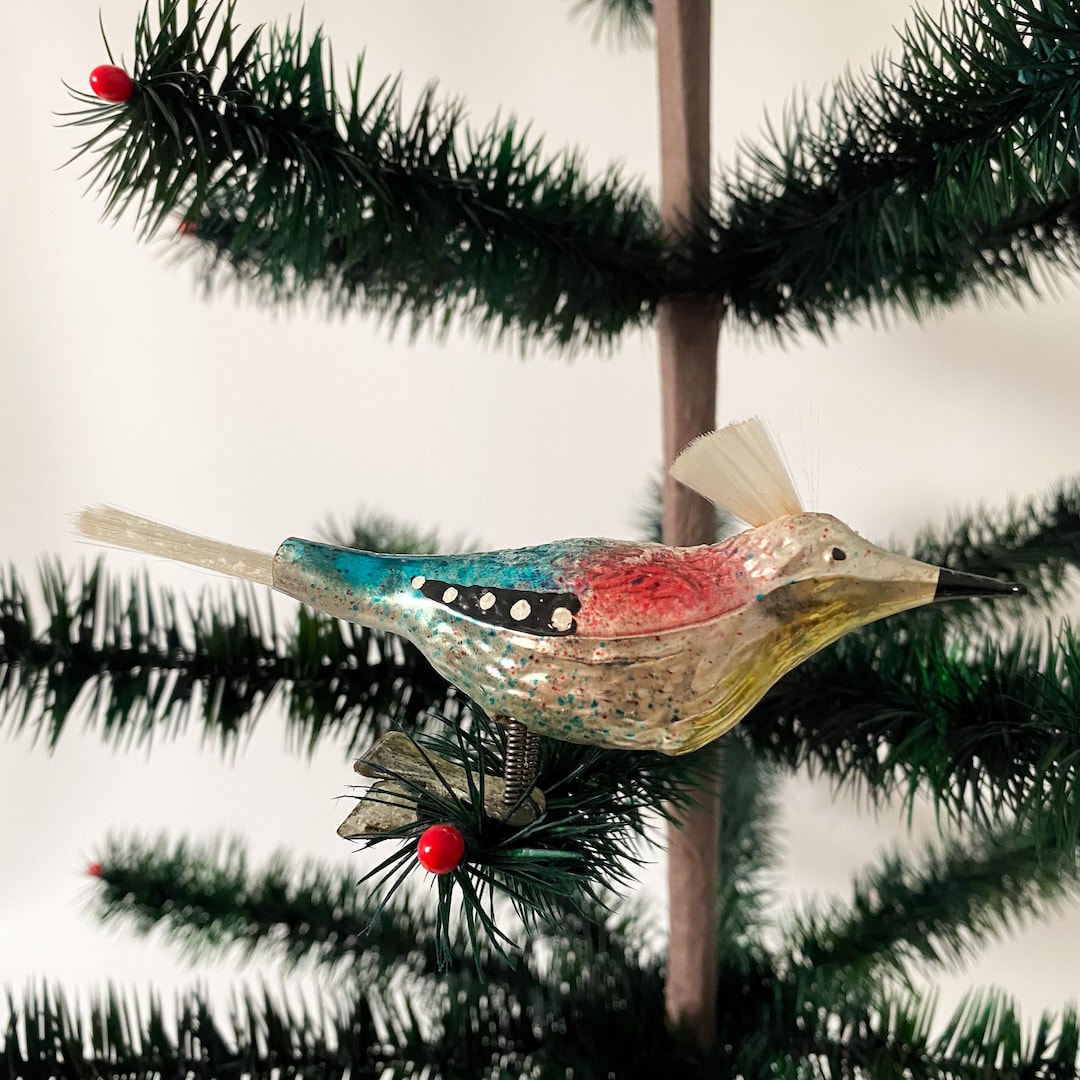 Vintage Clip on Bird Ornament With Fancy Head - Etsy