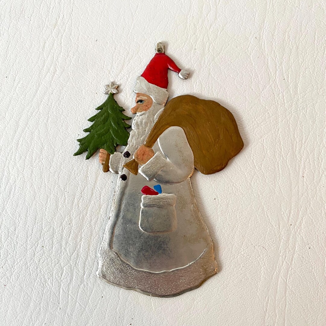 Hand Painted Dresden Santa Germany - Etsy