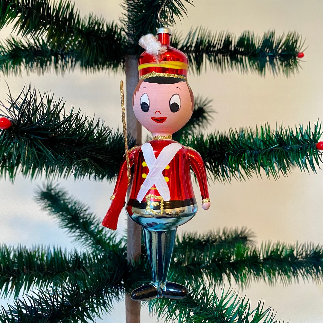 Vintage Blown Glass De Carlini Christmas Ornament Soldier Boy - Etsy