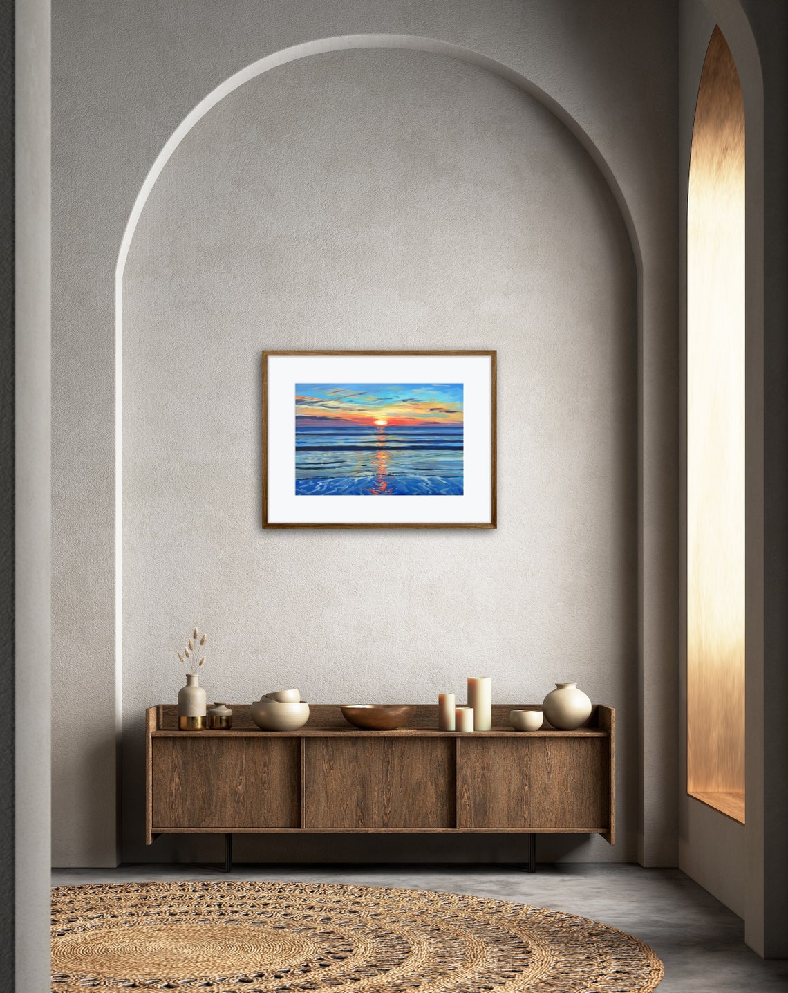 Sunset Print North Devon Waves Picture Woolacombe Beach Sunset Art ...