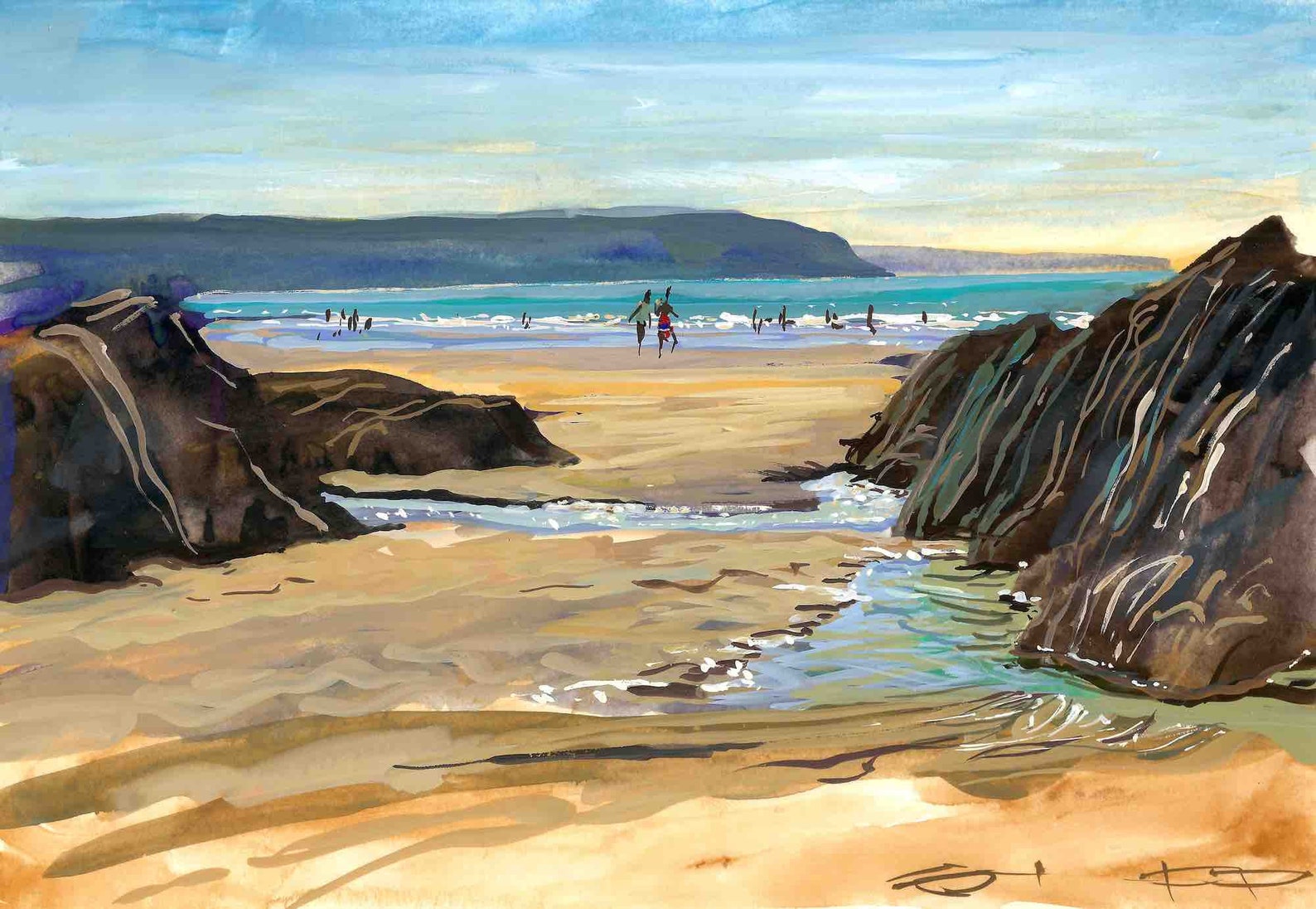 Summer Beach Art Print Sands Seaside Beach Picture for Bedroom Coast ...