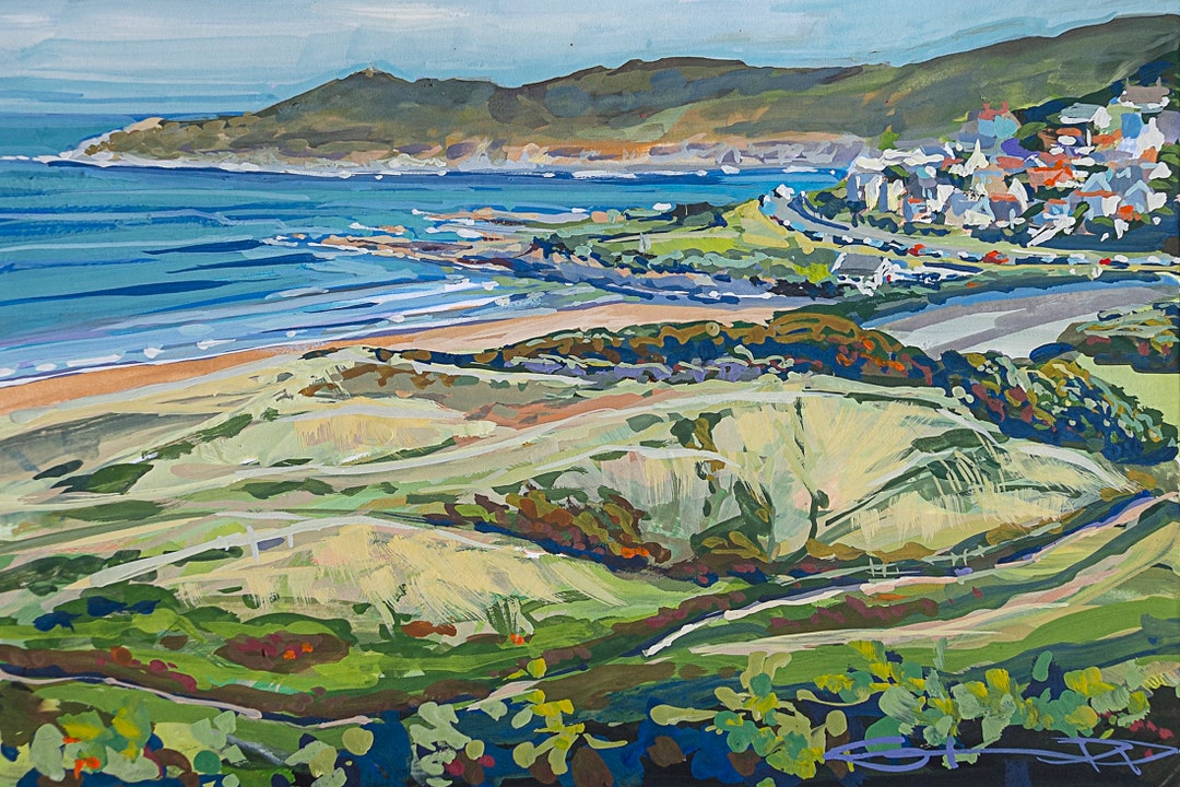 Woolacombe Devon Beach Art Print for Living Room Wall Hot May - Beach ...