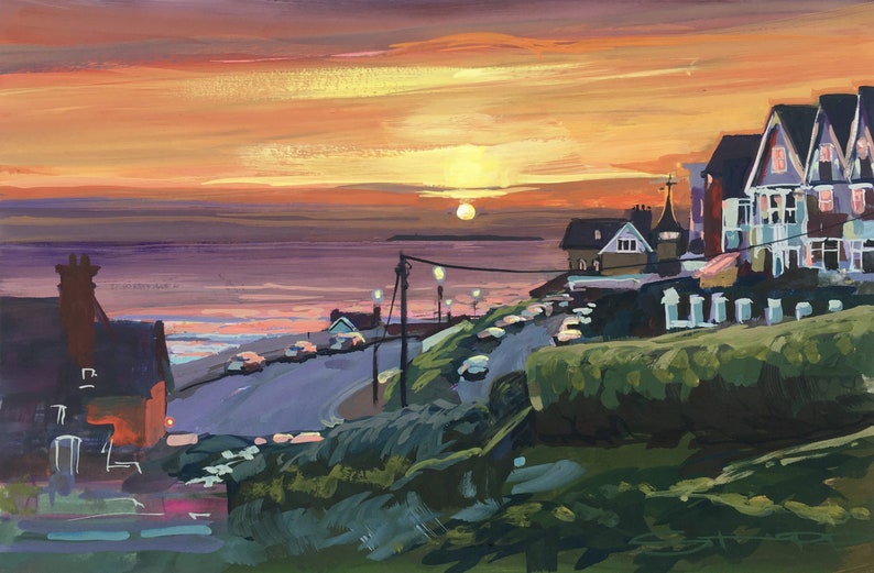 Woolacombe Beach North Devon Picture Sea Art Print Spring Lundy Sunset ...