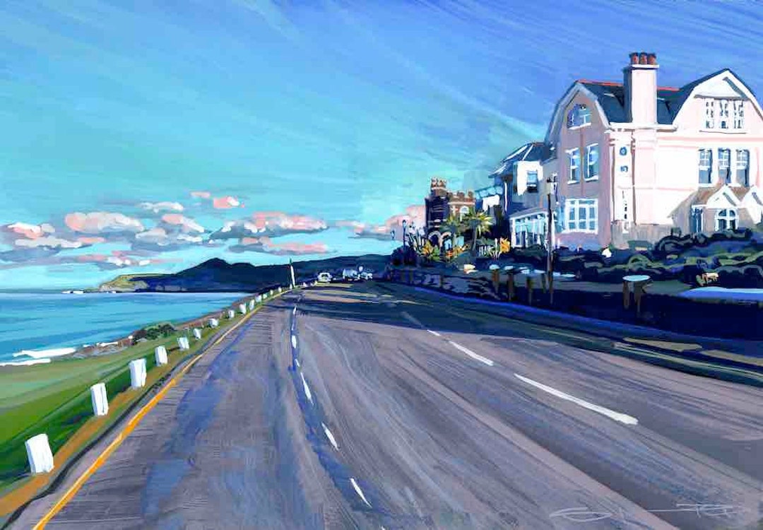 North Devon Art Woolacombe Beach Pictureesplanade Art Print From an ...