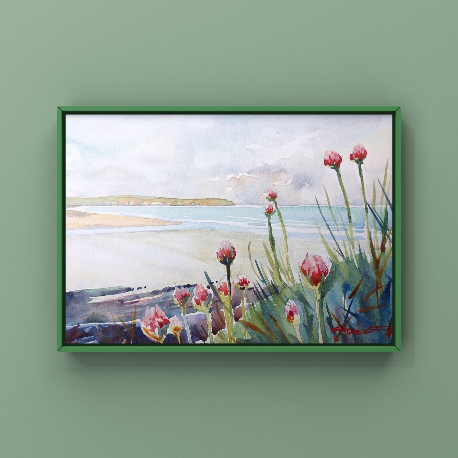 Calming Woolacombe Beach - Abstract Beach Flower Picture-coast Art ...