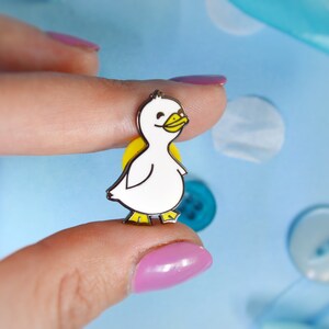 Duck Hard Enamel Pin, Duncan the Duck • Badge• Farm Animal • Duckling ...