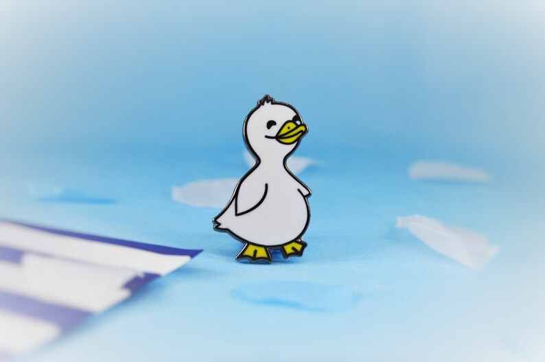 Duck Hard Enamel Pin Duncan the Duck Badge Farm Animal - Etsy