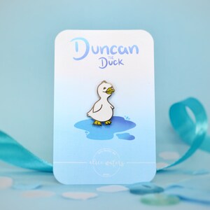 Duck Hard Enamel Pin, Duncan the Duck • Badge• Farm Animal • Duckling ...