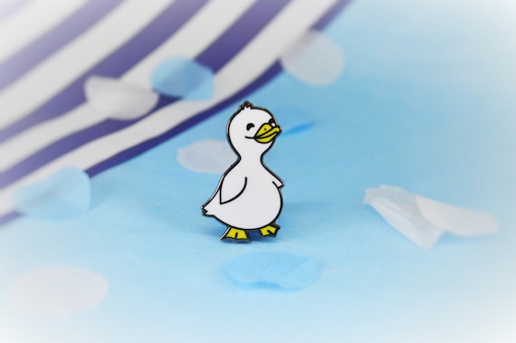 Duck Hard Enamel Pin Duncan the Duck Badge Farm Animal - Etsy