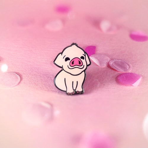 Pig Hard Enamel Pin Piggy Pin Badge Farm Animal Piglet - Etsy