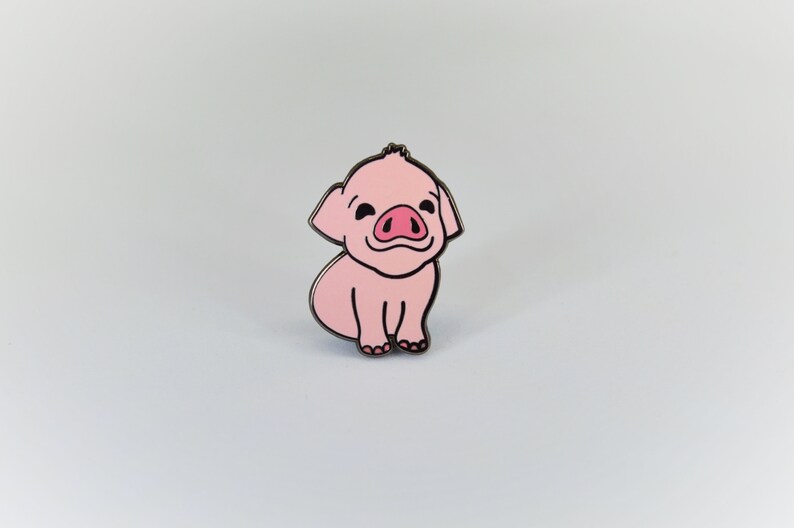 Pig Hard Enamel Pin Piggy Pin Badge Farm Animal Piglet - Etsy