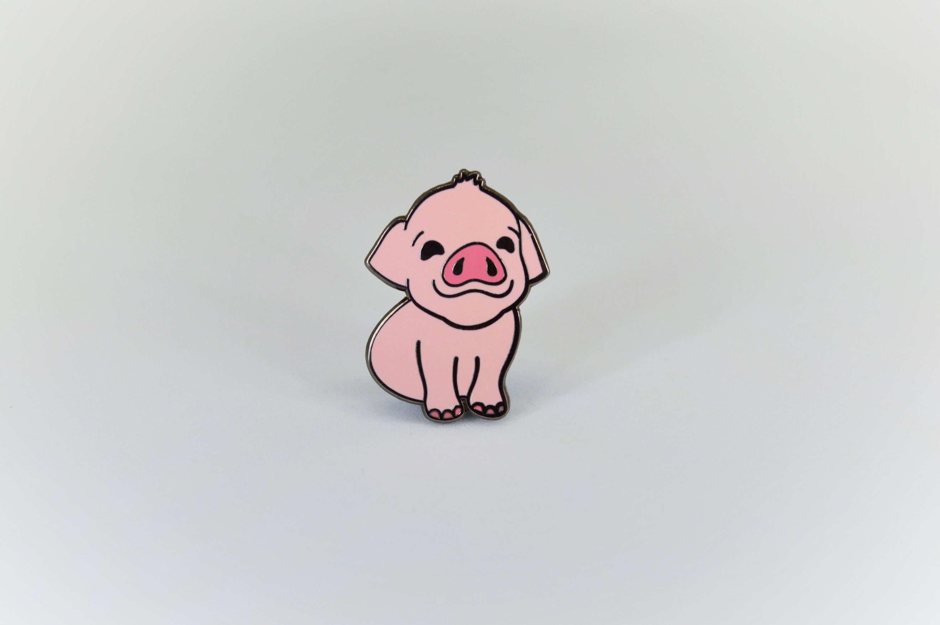 Pig Hard Enamel Pin Piggy Pin Badge Farm Animal Piglet - Etsy