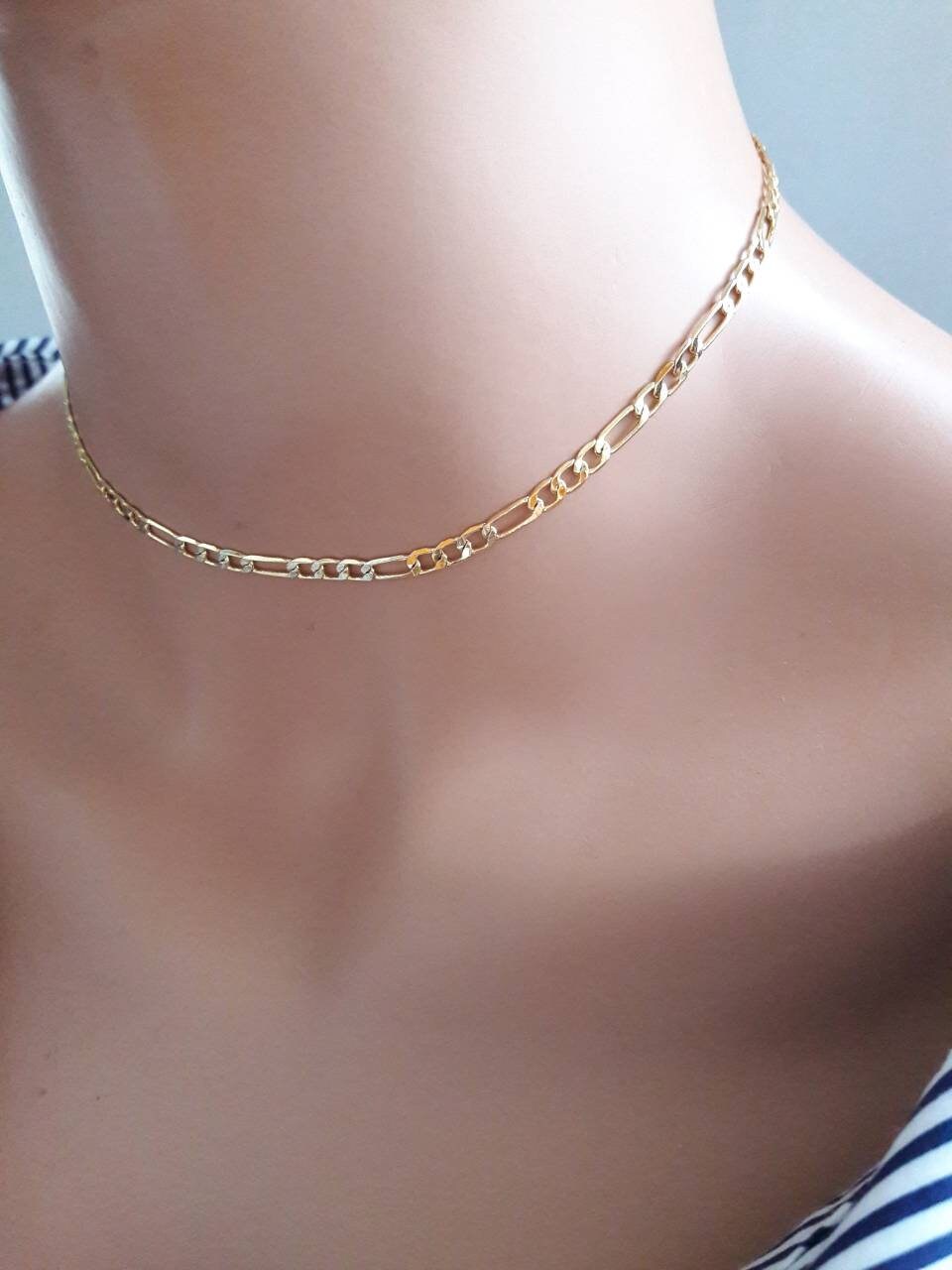 Gold Chokergold Bold Chain Choker24k Gold Plated Chain | Etsy