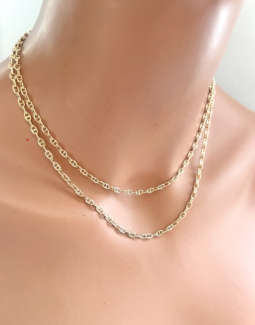 Dainty Gold Chain Choker Necklace Gold Delicate Chain Necklace Simple ...