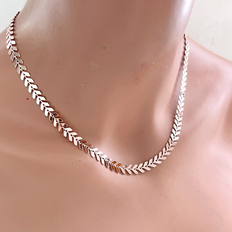 Gold Chevron Necklace - Etsy