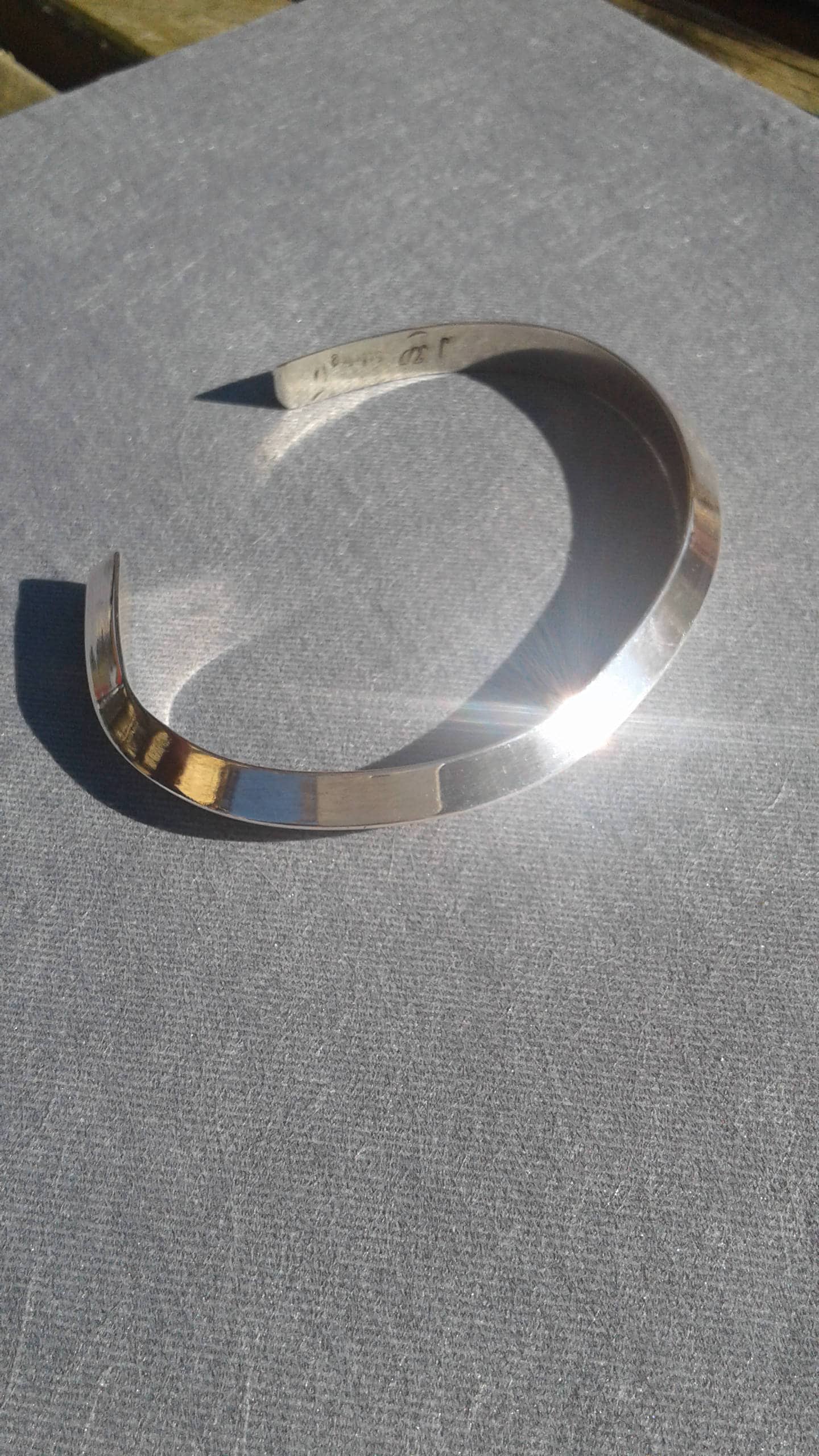 Men's Heavy Sterling Silver Triangle Cuff, Thick Silver Cuff,men's ...