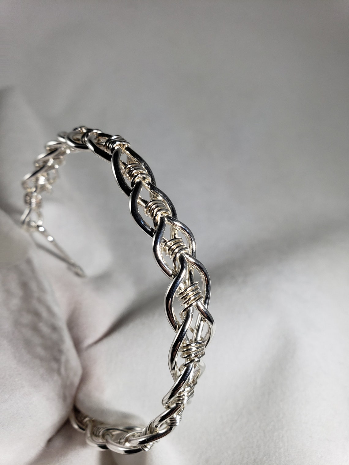 Silver Wire Bracelet Ladies Silver Wire Bracelet Silver - Etsy