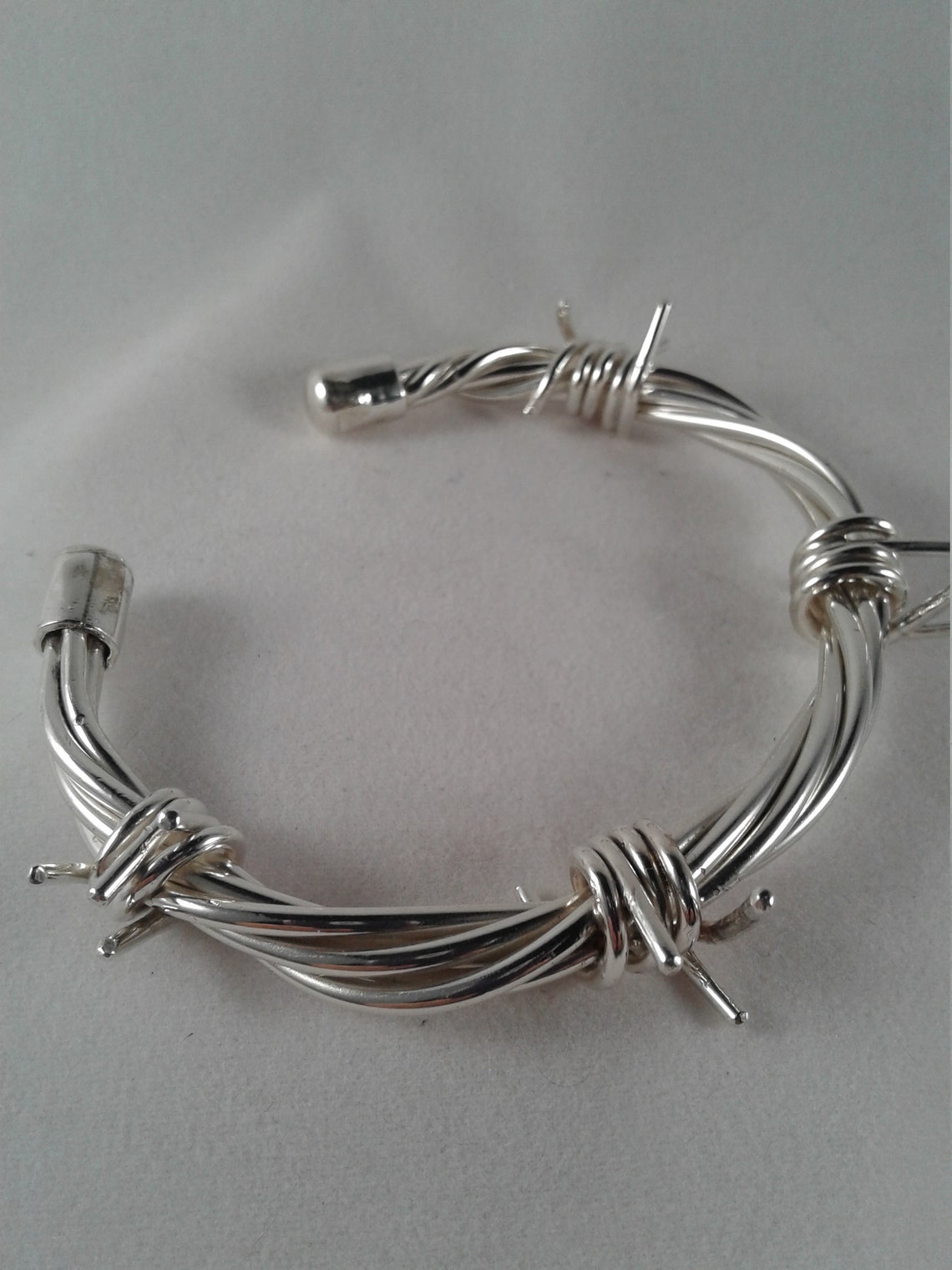Barbed Wire Bracelet Argentium Silver Bracelet Men's or - Etsy