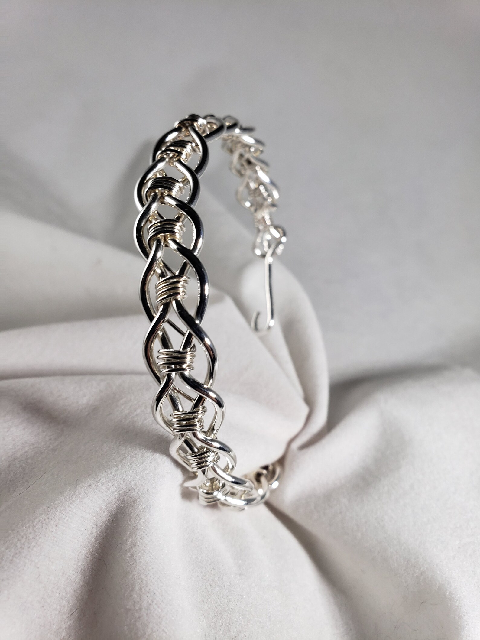 Silver Wire Bracelet Ladies Silver Wire Bracelet Silver - Etsy