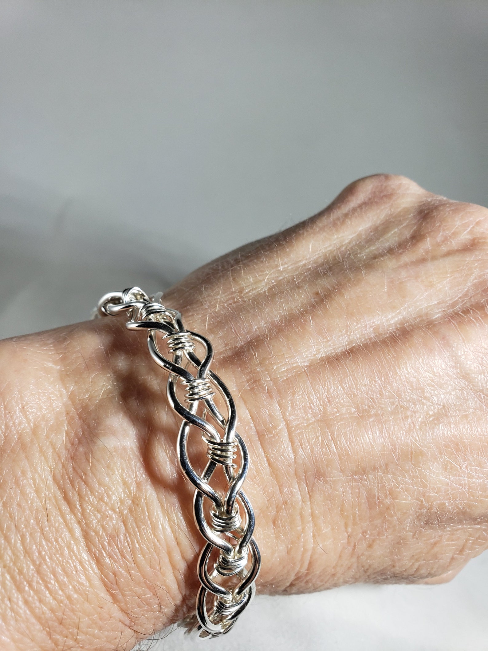 Silver Wire Bracelet Ladies Silver Wire Bracelet Silver - Etsy