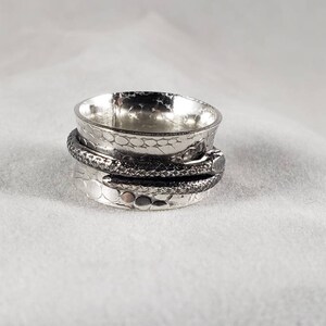 Snake Spinner Ring, Silver Snake Spinner Ring. Men's or Ladies Snake ...