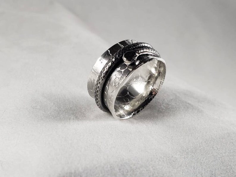 Snake Spinner Ring Silver Snake Spinner Ring. Men's or - Etsy