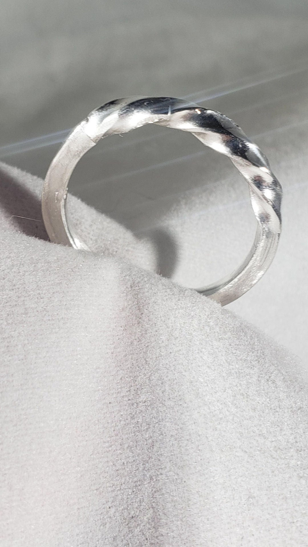 Twisted Silver Ring, Minimalist Silver Twisted Ring, Stackable Sterling ...