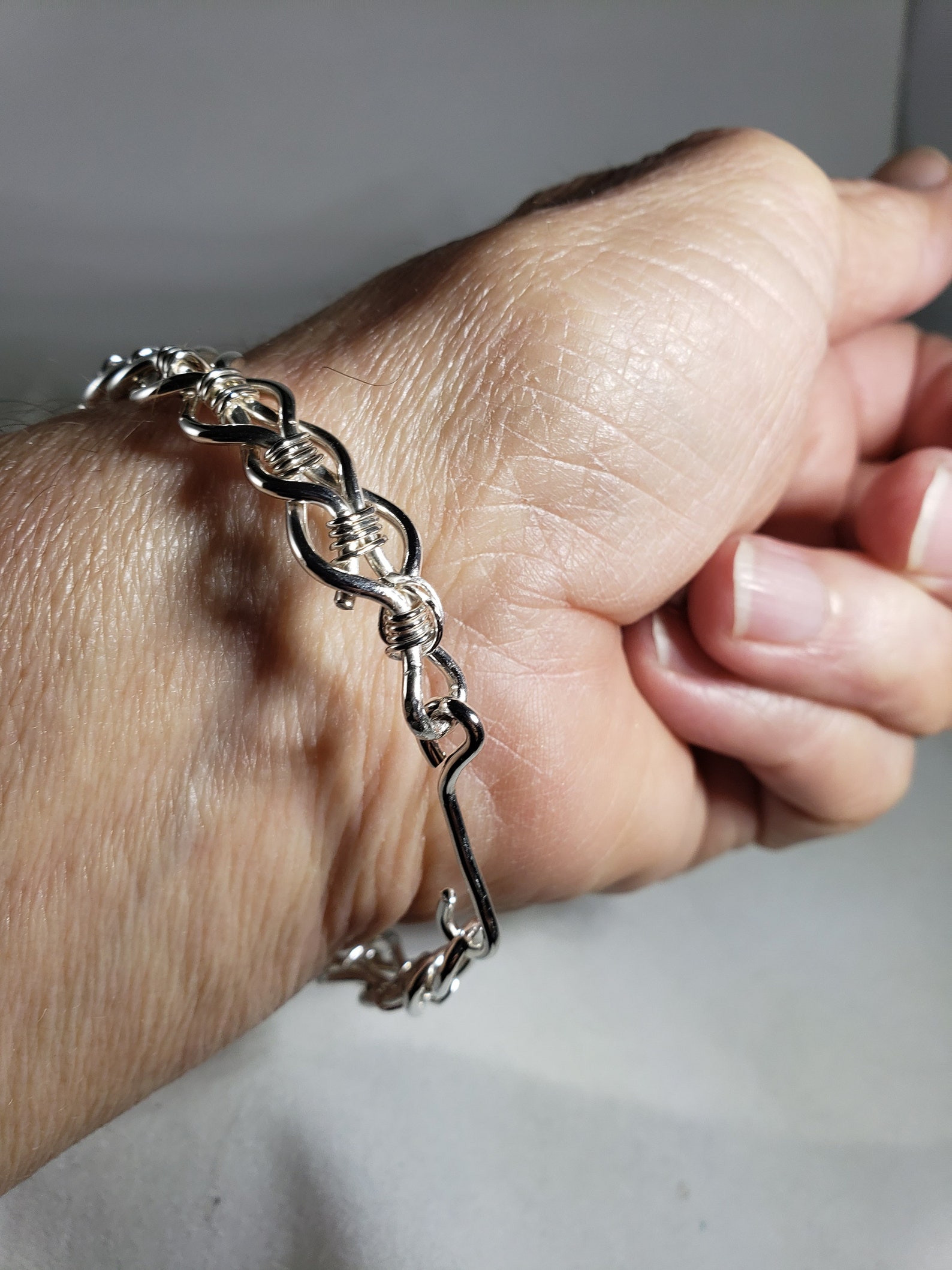 Silver wire bracelet Ladies silver wire bracelet Silver | Etsy